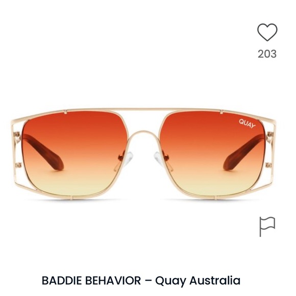 Quay Australia | Accessories | Rare Quay Baddie Behavior Oval Aviator ...